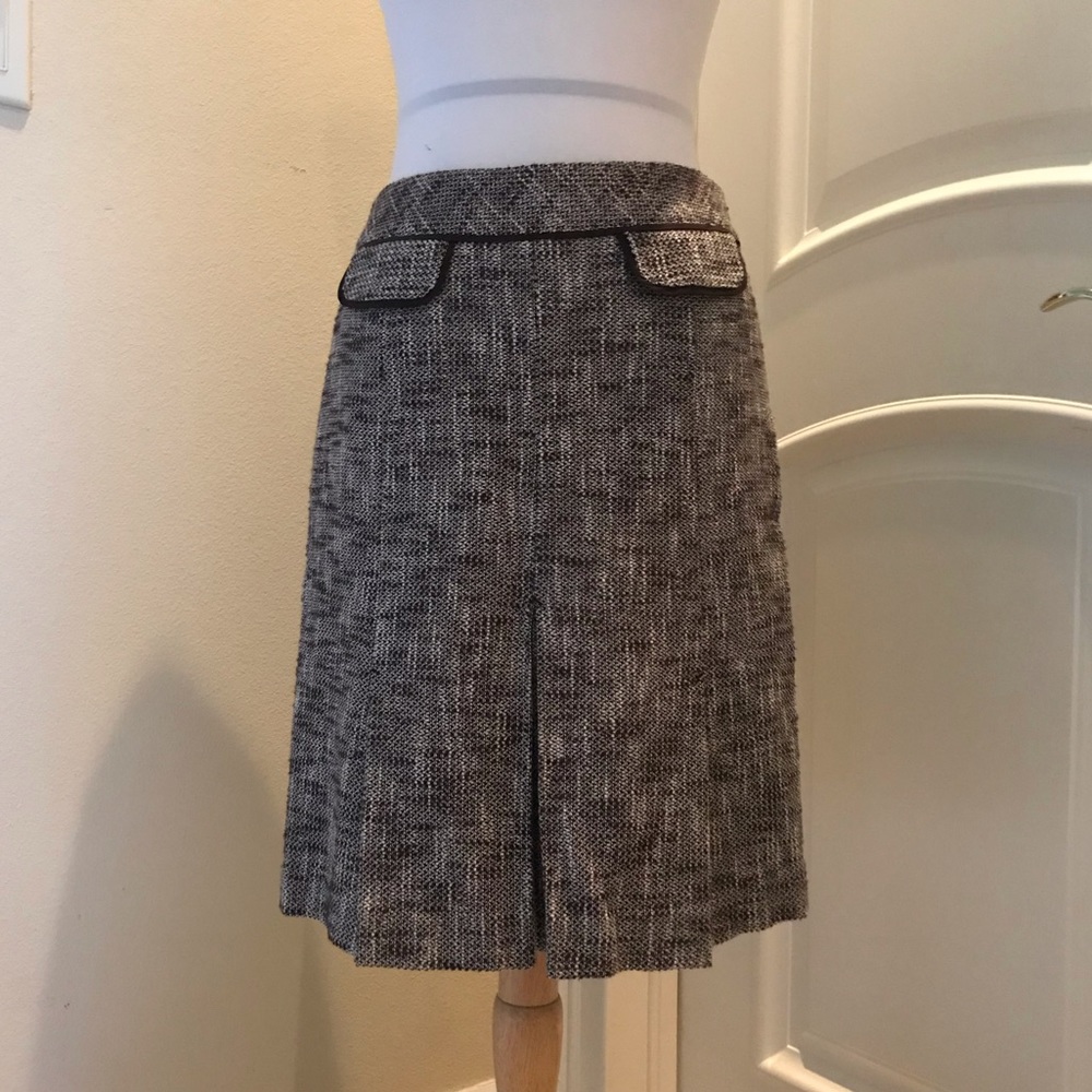 Nwot Loft Brown Textured Career Skirt - Gem